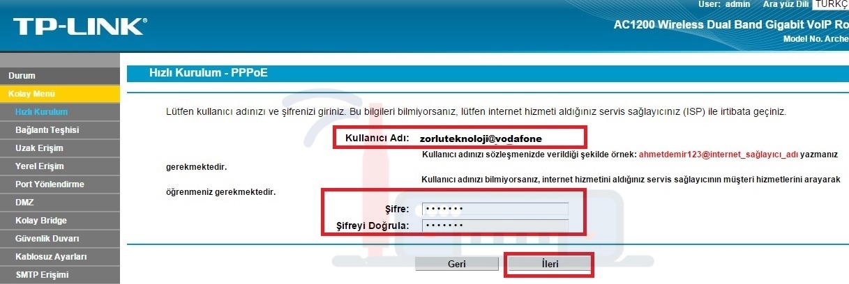 TPLİNK ARCHER C5V MODEM KURULUMU - zorluteknoloji